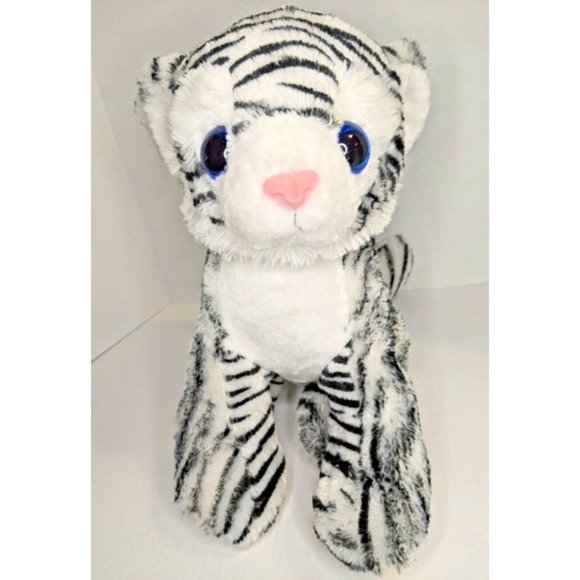 Fiesta | Toys | Fiesta White Sitting Big Blueeyed Tiger Plush 5 Sweet ...